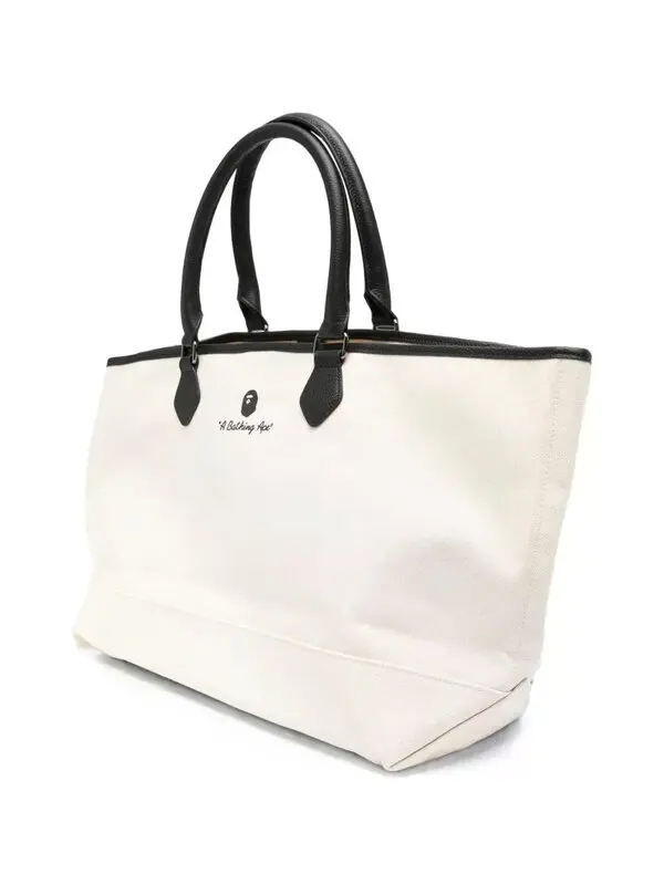 A BATHING APE Logo Print Tote Bag