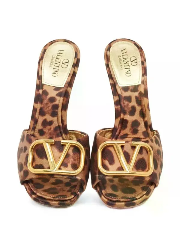 Valentino Garavani Vlogo Leopard-print Stiletto Sandals