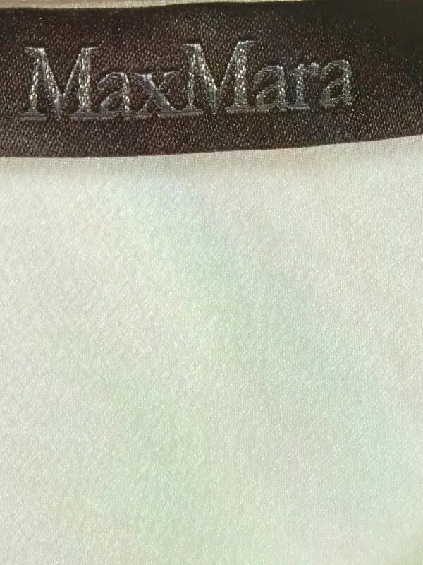 Max Mara Sleeveless Textured Blouse With Gold-tone Chain-link Trim