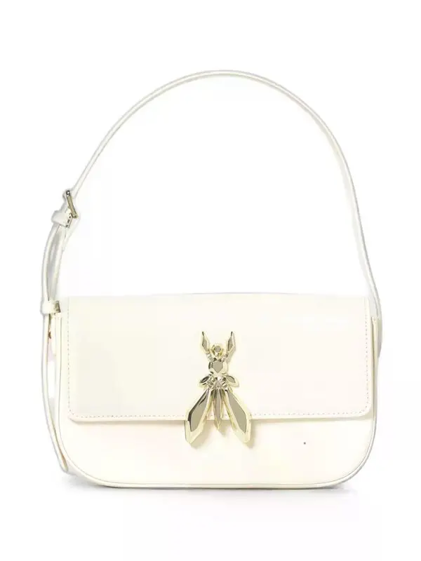 Patrizia Pepe Fly Leather Shoulder Bag - Neutrals