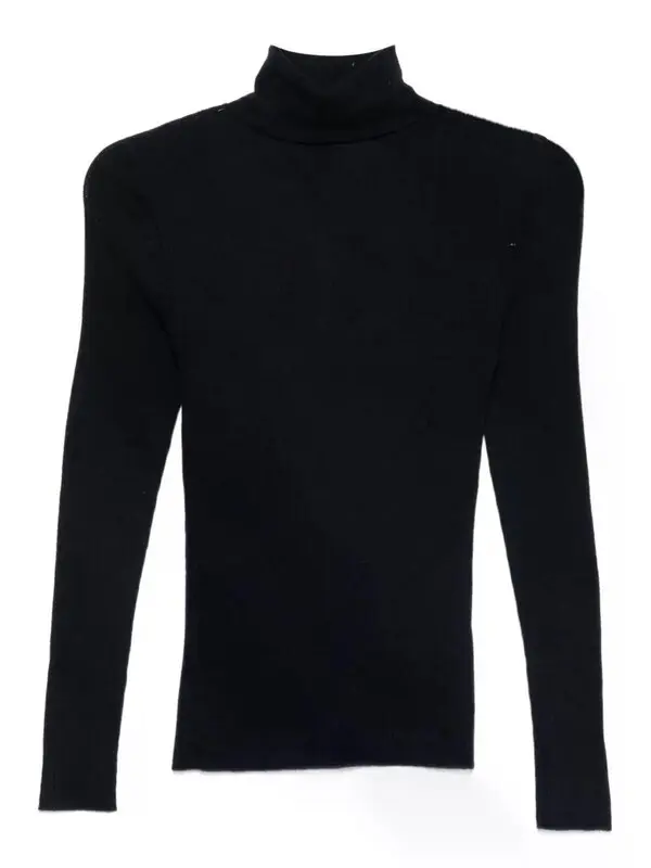 Majestic Filatures Ribbed Knit Turtleneck Long-sleeve Top