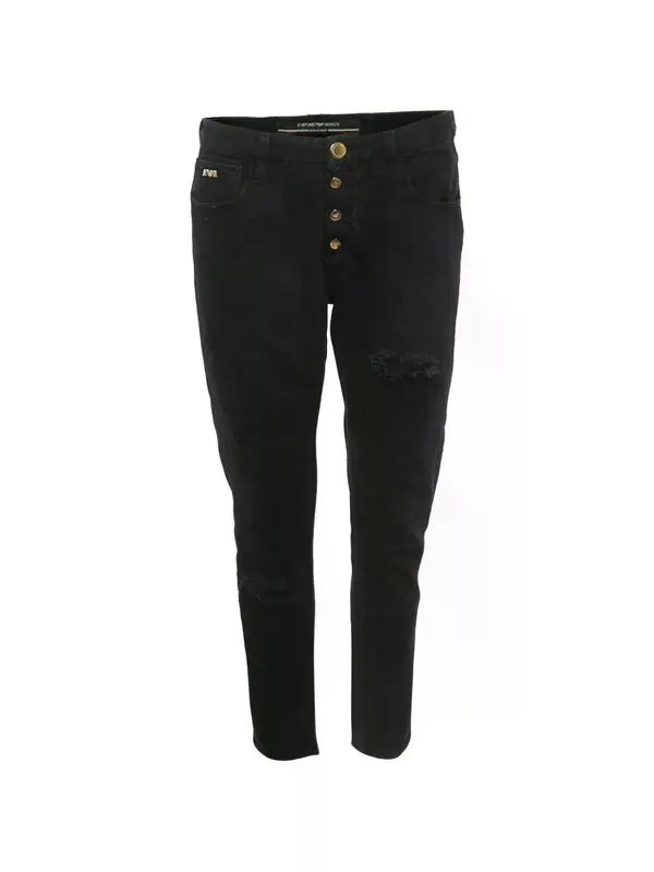 Emporio Armani Belt-loop Distressed Jeans