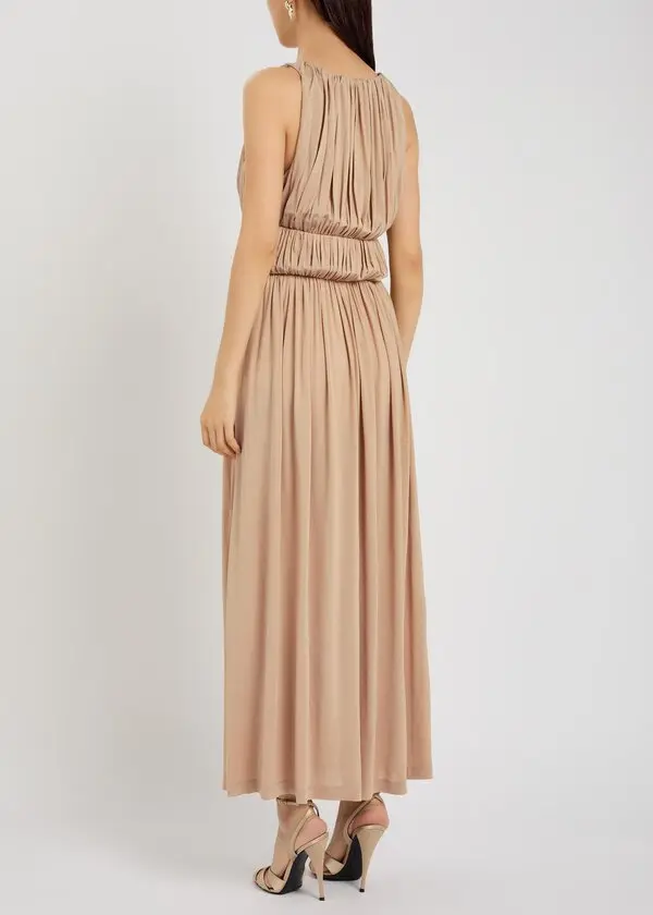Tove Ouida Ruched Stretch-jersey Midi Dress