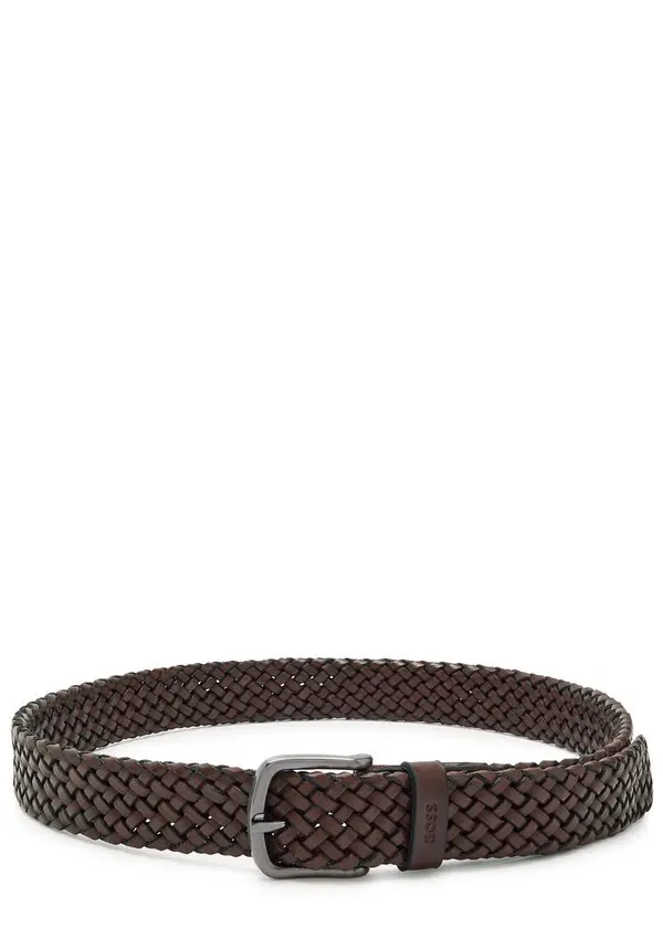 BOSS Sash Braided Leather Belt