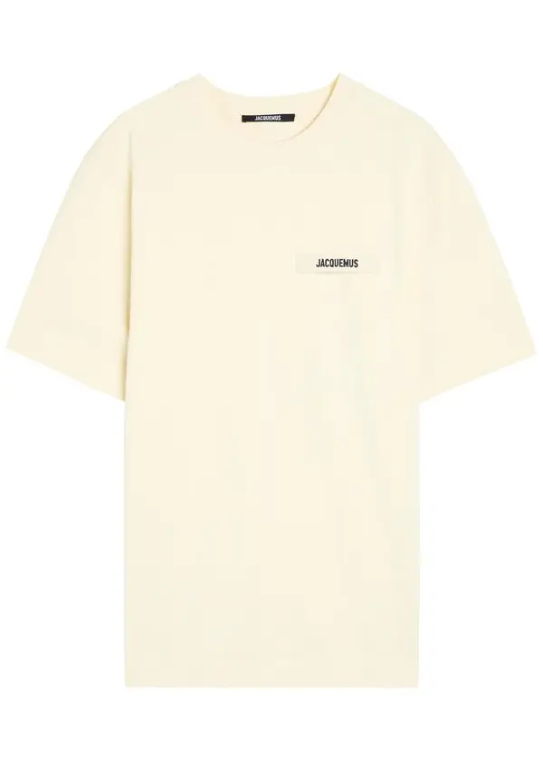 Jacquemus Le T-shirt Logo-embroidered Cotton T-shirt - Beige