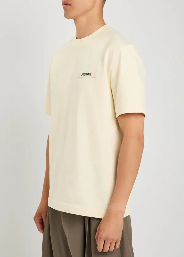 Jacquemus Le T-shirt Logo-embroidered Cotton T-shirt - Beige