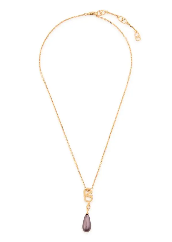 Valentino Garavani Vlogo Crystal-embellished Necklace