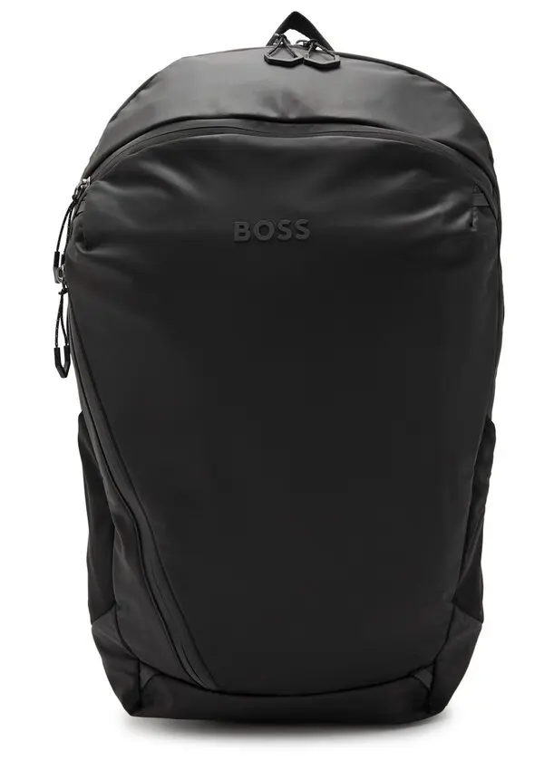 BOSS Stenson Logo Coated Faux Leather Backpack