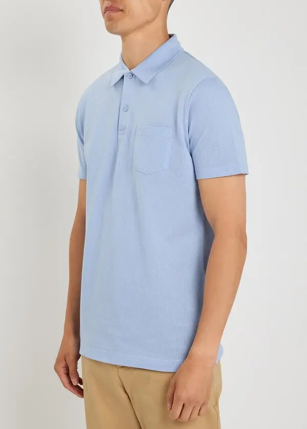 Sunspel Cotton-mesh Polo Shirt