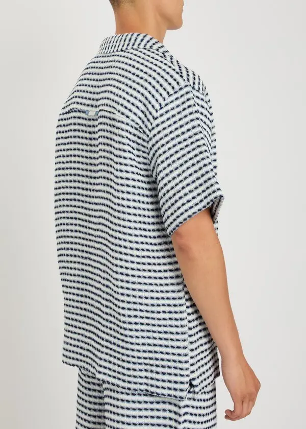 CHE Textured Patterned Linen Shirt