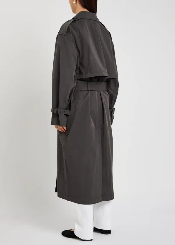 TOTEME Double-breasted Belted Cotton-blend Poplin Trench Coat