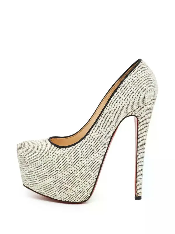 CHRISTIAN LOUBOUTIN Daffodile Raffia Platform Pumps