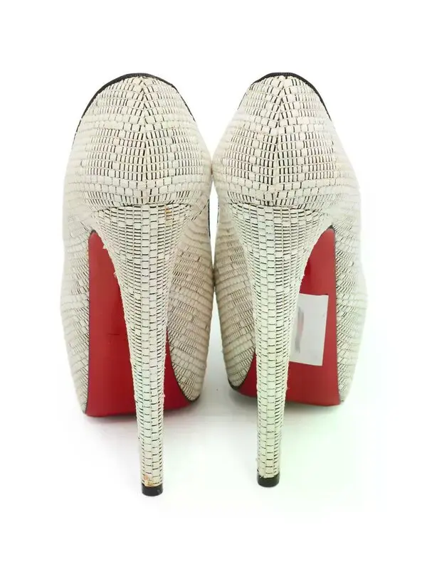 CHRISTIAN LOUBOUTIN Daffodile Raffia Platform Pumps