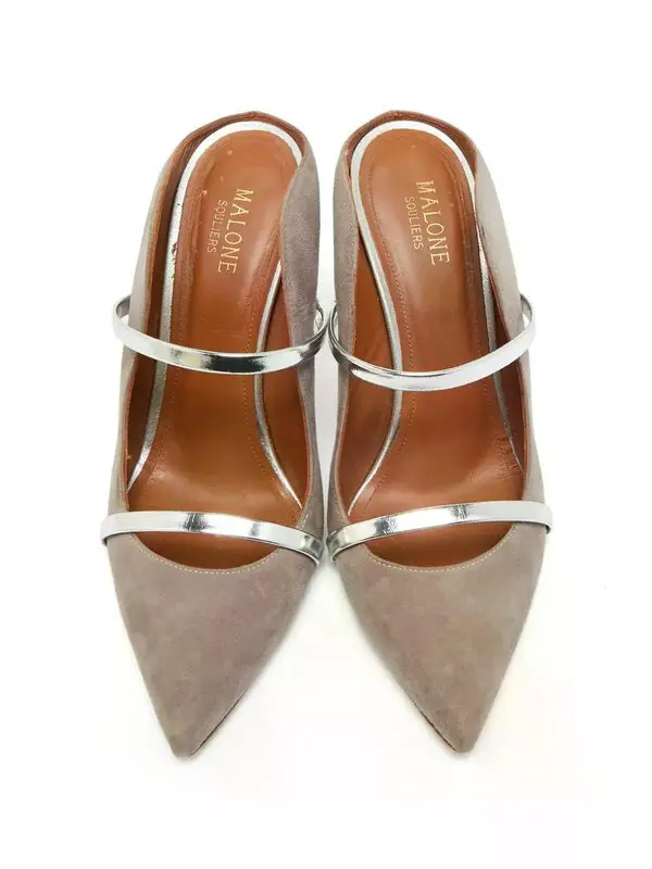 MALONE SOULIERS Maureen Pointed-toe Mules - Grey