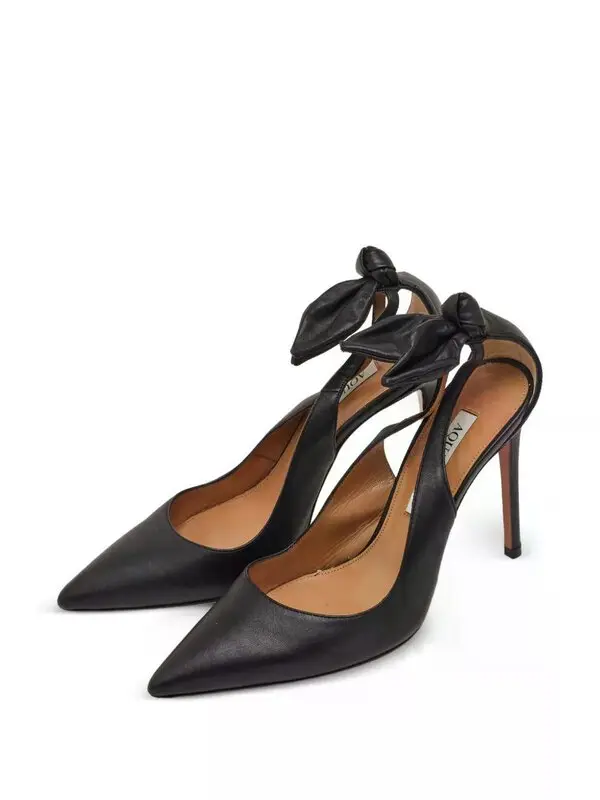 AQUAZZURA Bow Tie Pointed-toe Pumps