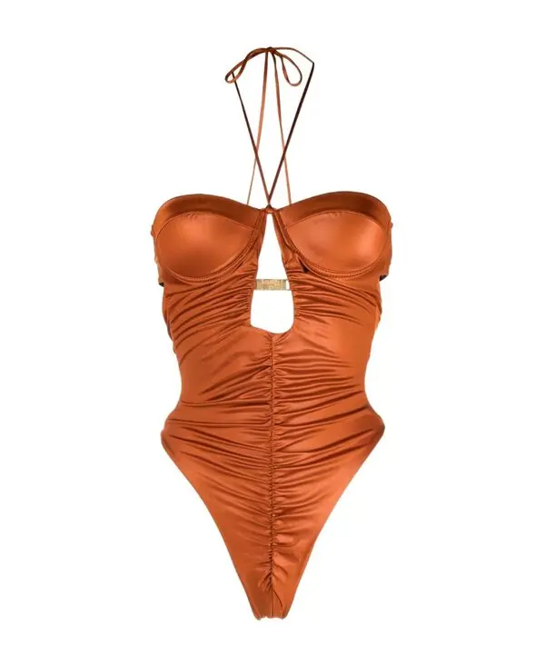 Gcds Halterneck Strapped One-piece Swimsuit