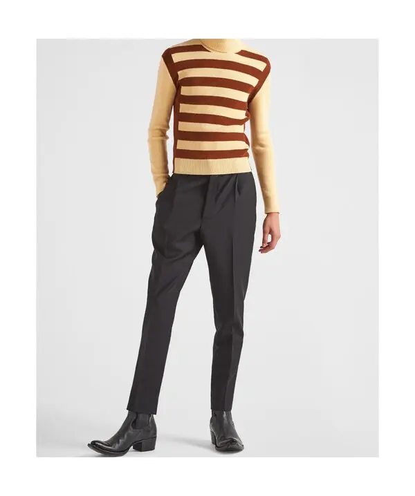 Prada Mid-rise Tailored Cropped Trousers
