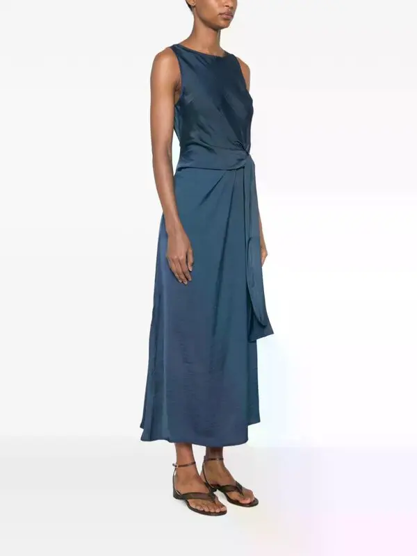MOUTAKI Sleeveless Knot Detail Midi Dress