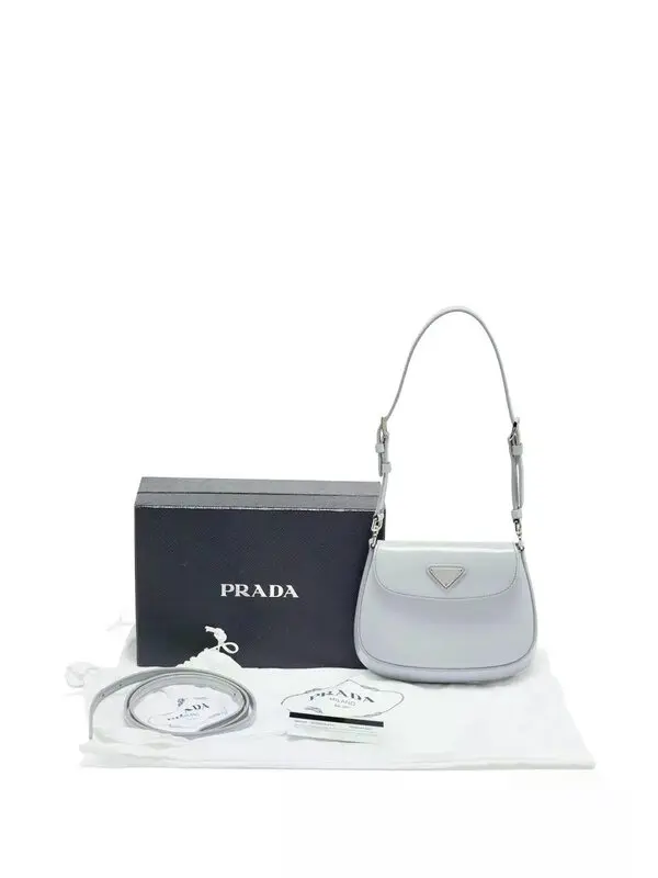 Prada Mini Cleo Spazzolato Leather Shoulder Bag