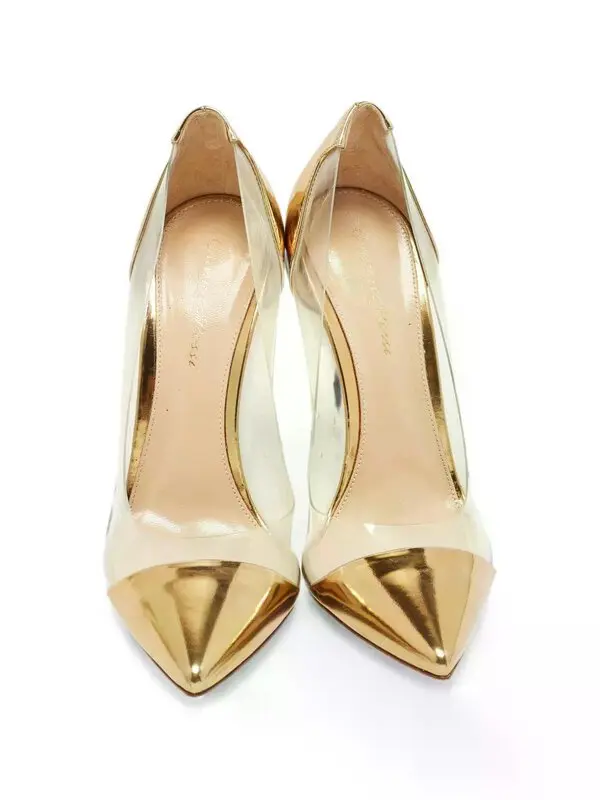 GIANVITO ROSSI Pointed Toe Pumps - Gold