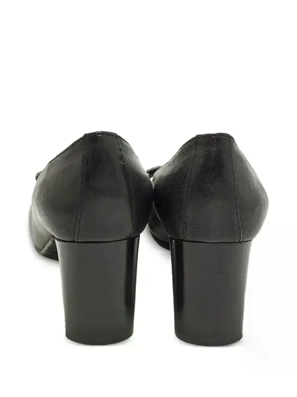 Marc Jacobs Leather Bow Detail Block Heel Pumps