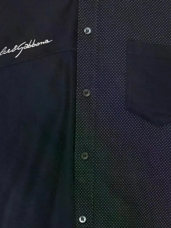 Dolce & Gabbana Jacquard Paneled Shirt