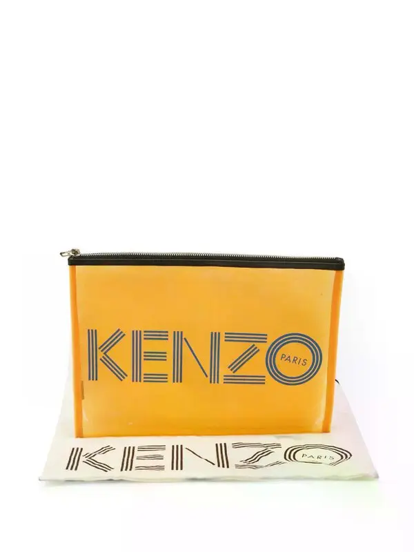 Kenzo Logo Print Mesh Pouch