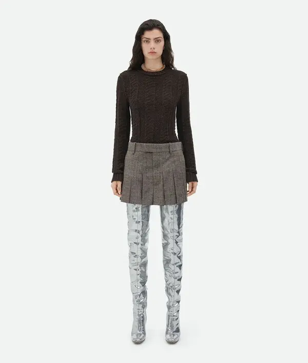 Bottega Veneta Mini Pleated Skirt