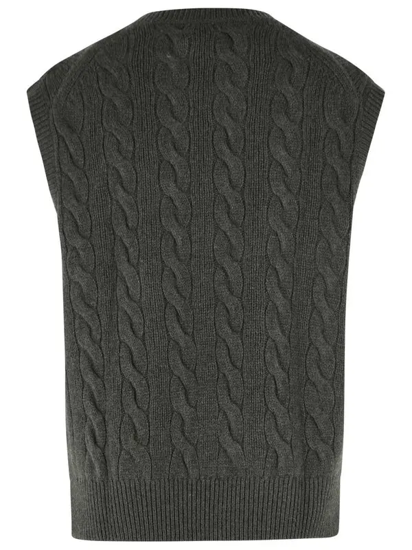Polo Ralph Lauren Cable Knit V-neck Knitwear - Black