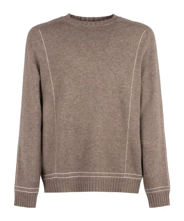 Giorgio Armani Crewneck Knitted Jumper - Gray