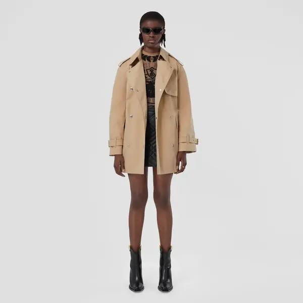 Burberry Belted Gabardine Trench Coat