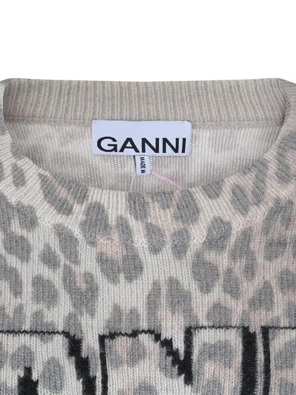GANNI Dog Appliqué Knitwear