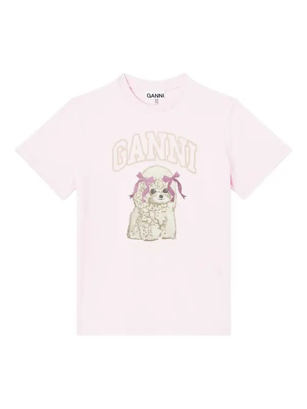 GANNI Organic Cotton Graphic T-shirt - Multicolor