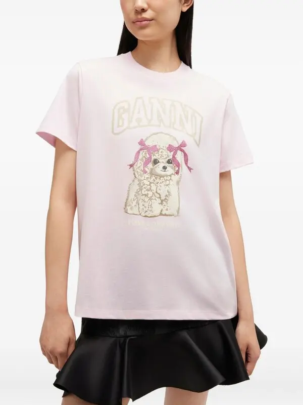 GANNI Organic Cotton Graphic T-shirt - Multicolor