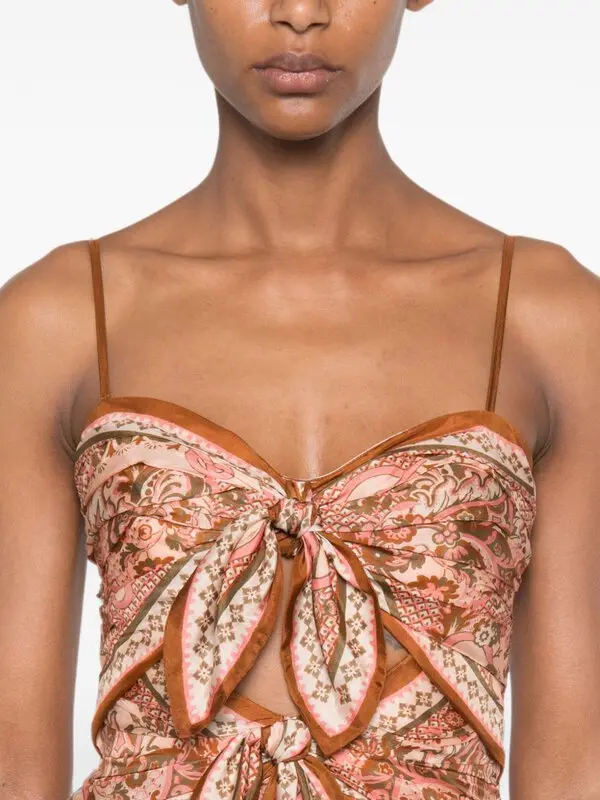 Zimmermann Aster Printed Silk Long Dress - Multicolor