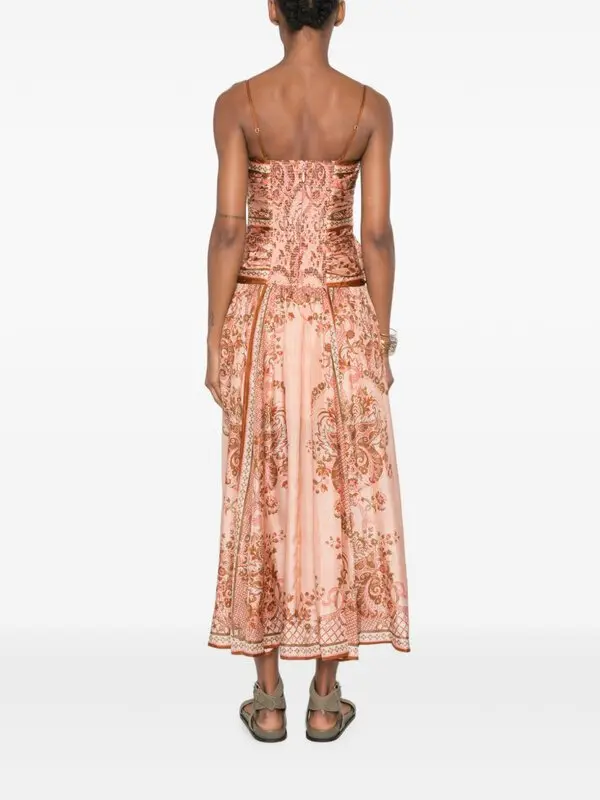 Zimmermann Aster Printed Silk Long Dress - Multicolor