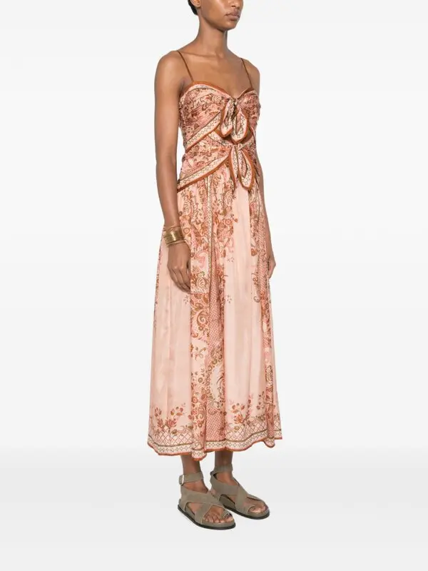 Zimmermann Aster Printed Silk Long Dress - Multicolor