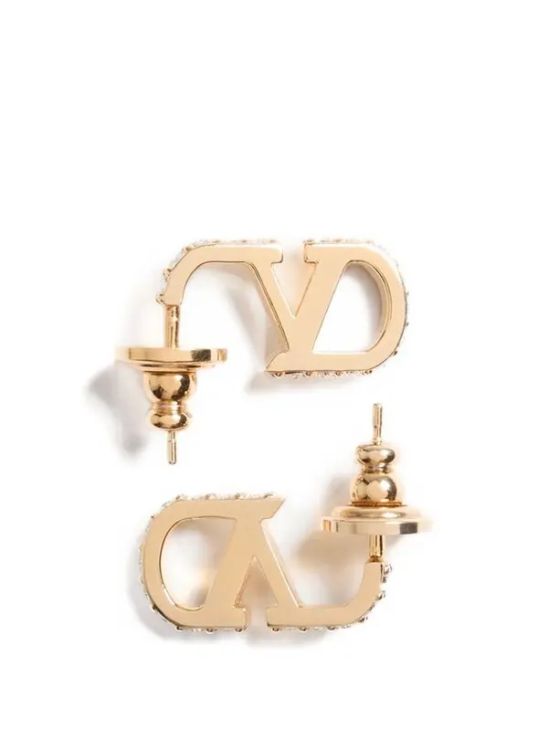 Valentino Garavani Vlogo Signature Crystal Stud Earrings - Multicolor