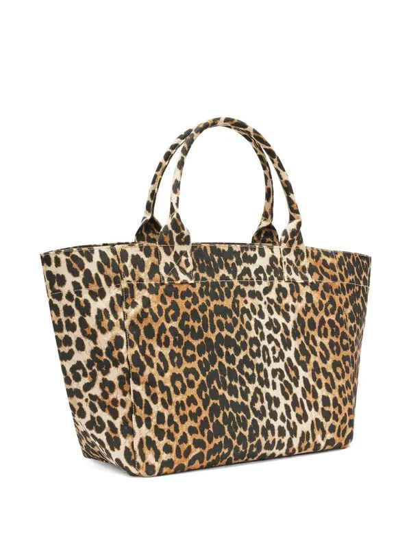 GANNI Leopard Print Tote Bag - Multicolor