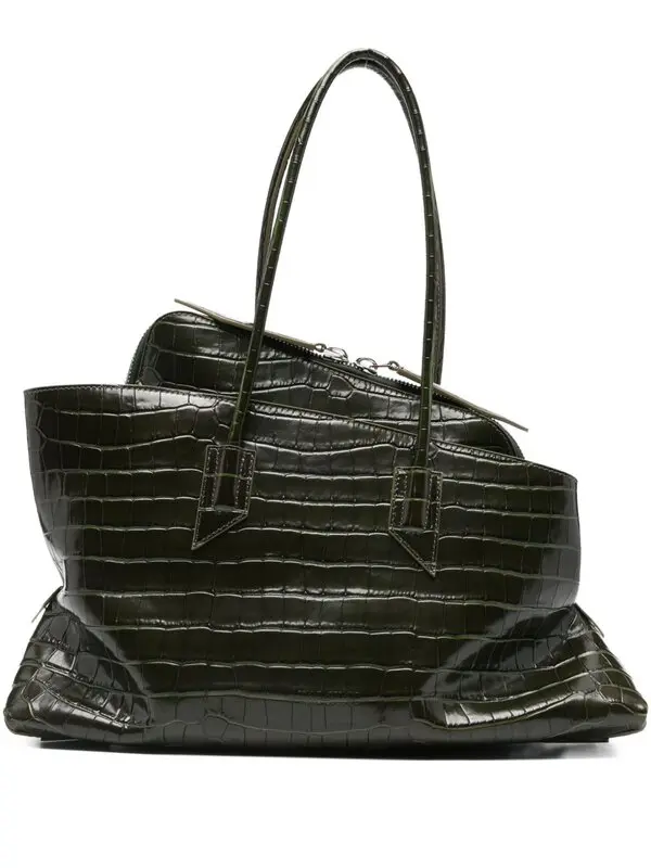 Attico La Passeggiata Medium Leather Shoulder Bag - Multicolor