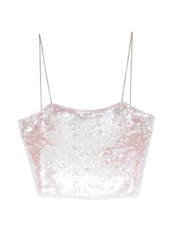 FORTE_FORTE Sequined Cropped Top - Multicolor