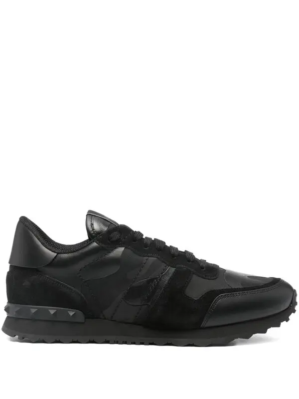 Valentino Garavani Rockrunner Camouflage Leather Sneakers - Multicolor