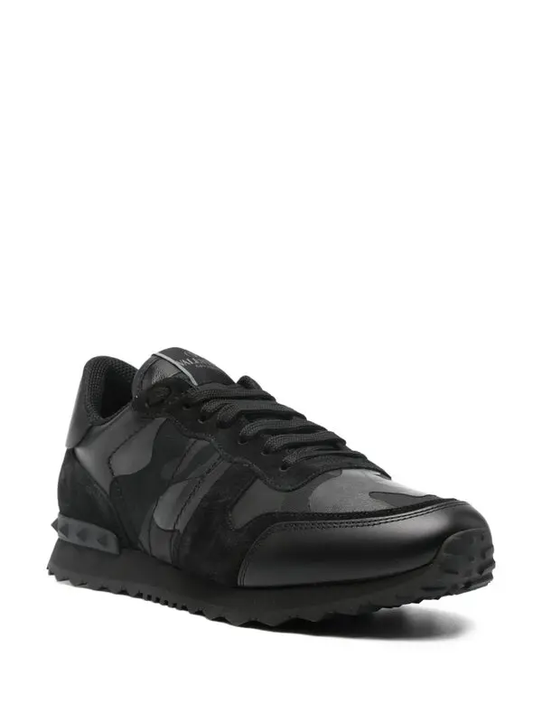 Valentino Garavani Rockrunner Camouflage Leather Sneakers - Multicolor