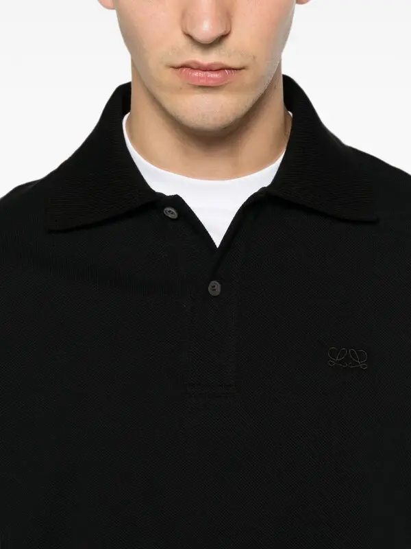 Loewe Anagram Cotton Polo Shirt