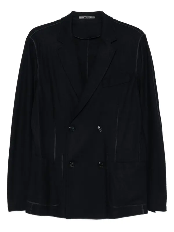 Giorgio Armani Cashmere Double-breasted Blazer Jacket - Multicolor