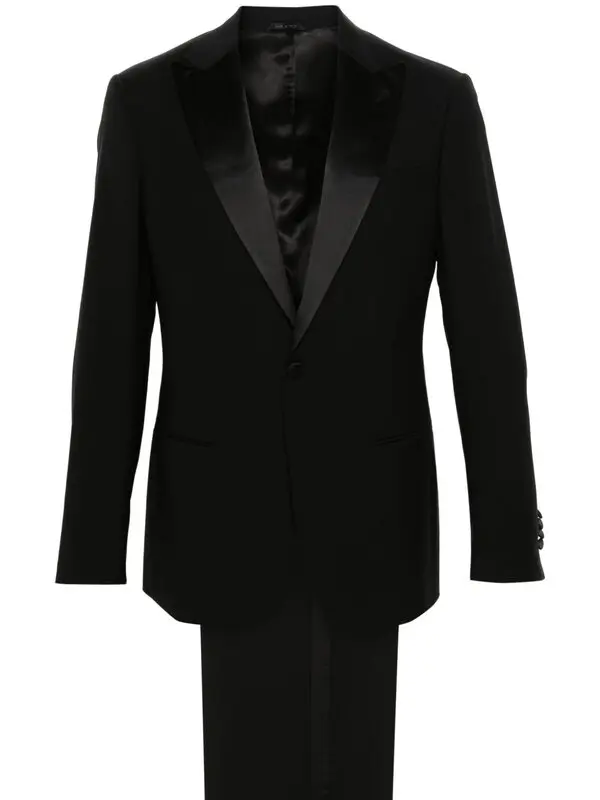 Giorgio Armani Slim Fit Wool Tuxedo Suit - Multicolor