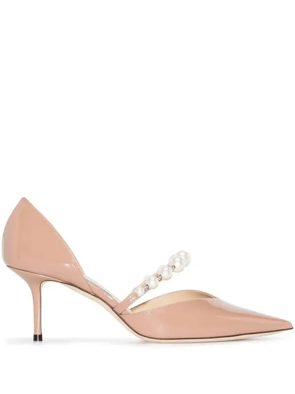 JIMMY CHOO Aurelie Faux-pearl Embellished Stiletto Pumps - Multicolor