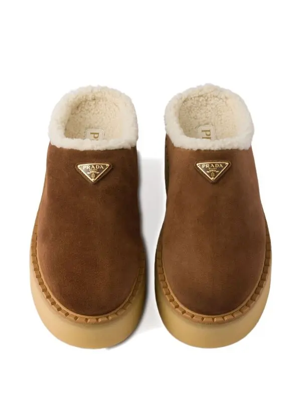 Prada Suede Leather Slippers