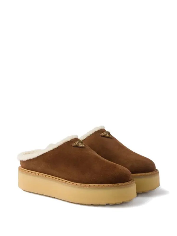 Prada Suede Leather Slippers