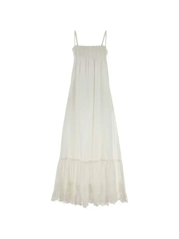 Saint Laurent Lace Trimmed Dress - Multicolor